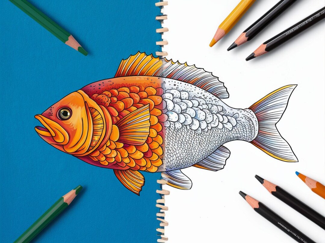 Underwater Exploration Coloring Page Printable Ocean Adventure Art for ...