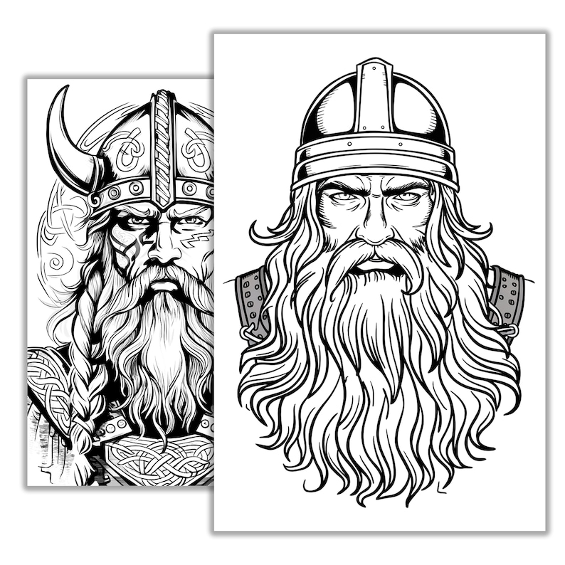 Vikings Coloring Page Bold and Epic Printable Art for History ...