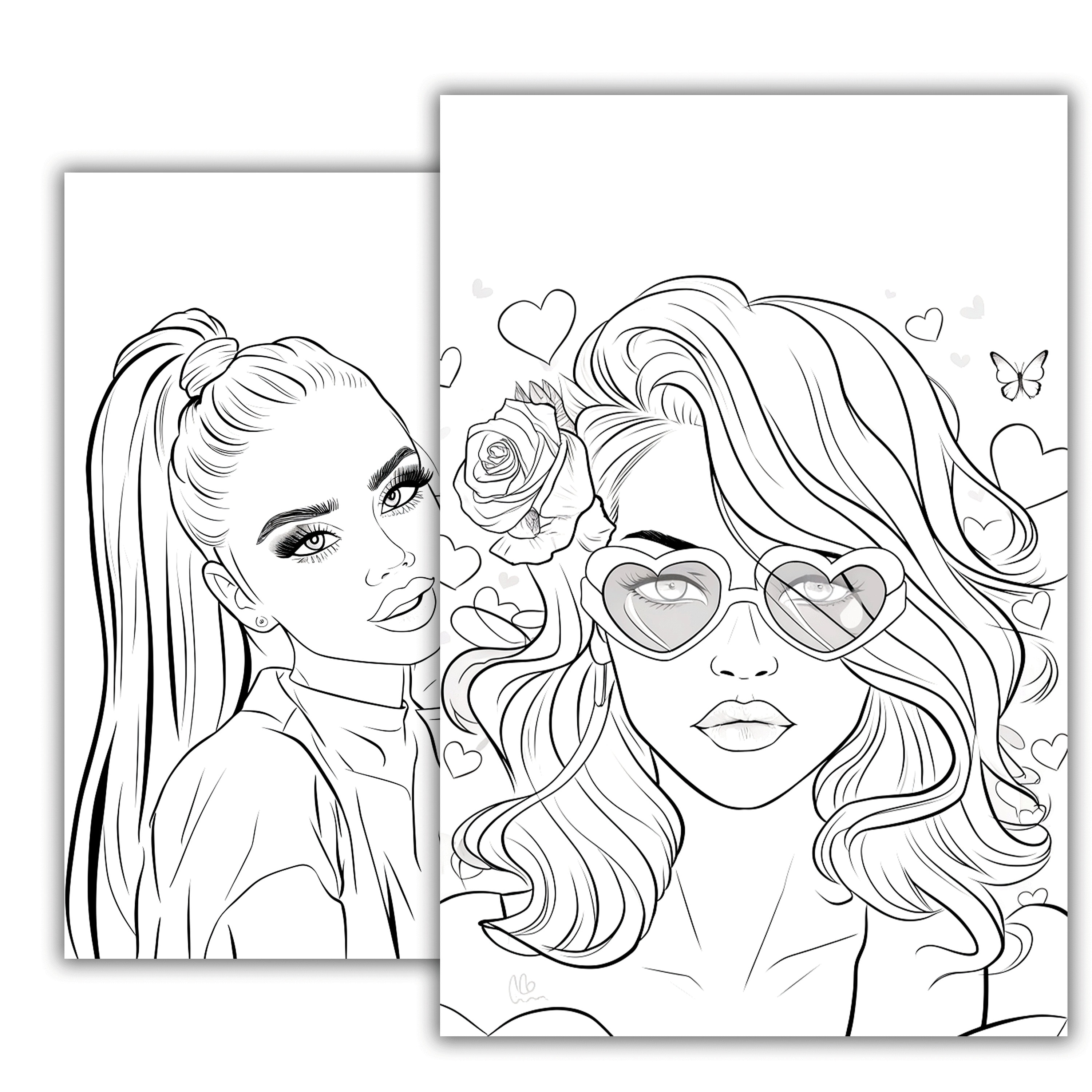 Cute Girls Coloring Page | Printable Coloring Sheets for Kids and ...