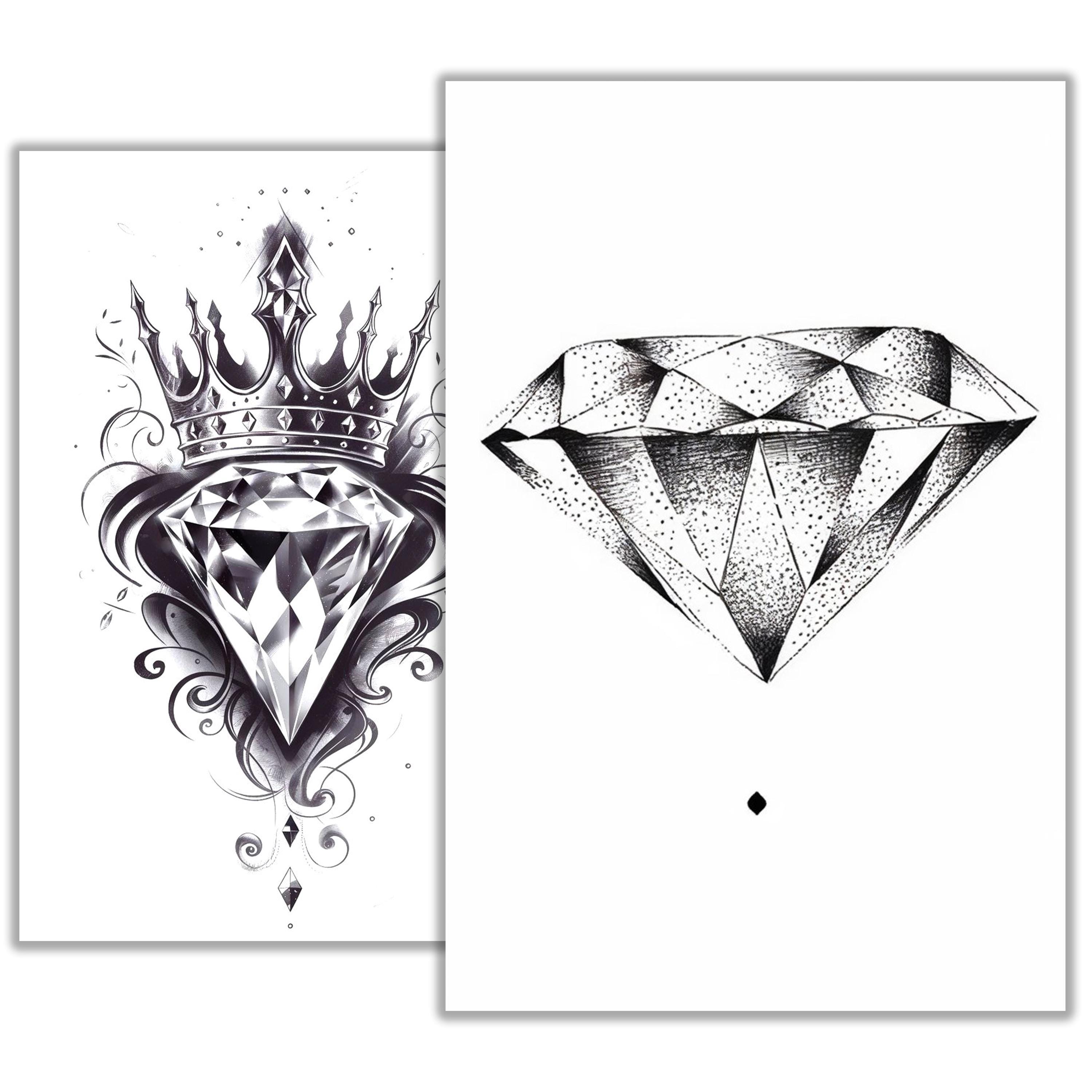 Traditional Diamond Tattoo Drawing