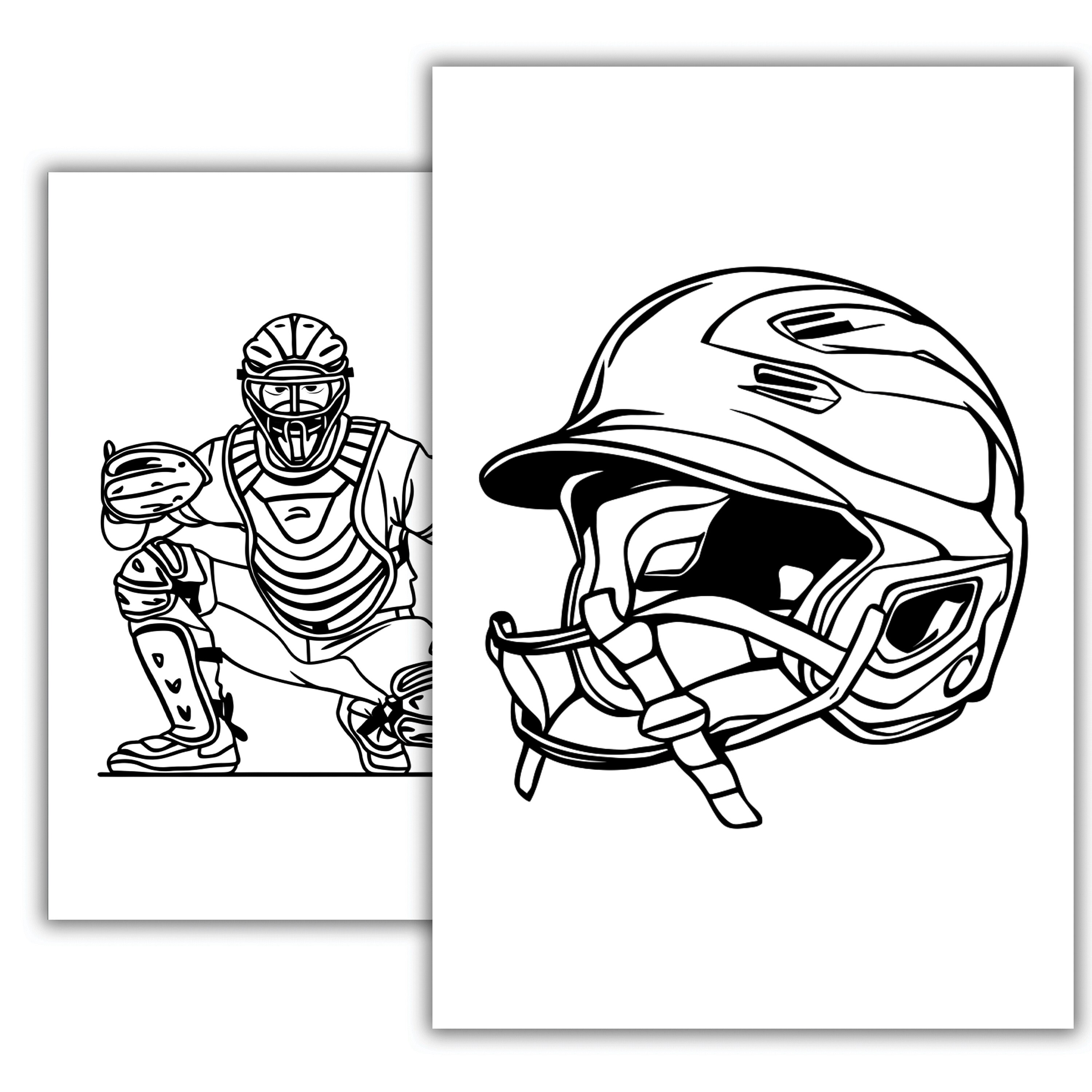 Baseball Coloring Pages for Kids and Adults - Printable Sports Activity ...