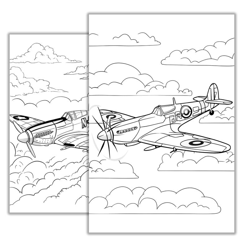Airplane Coloring Pages - Printable Aviation Fun for Kids & Adults ...