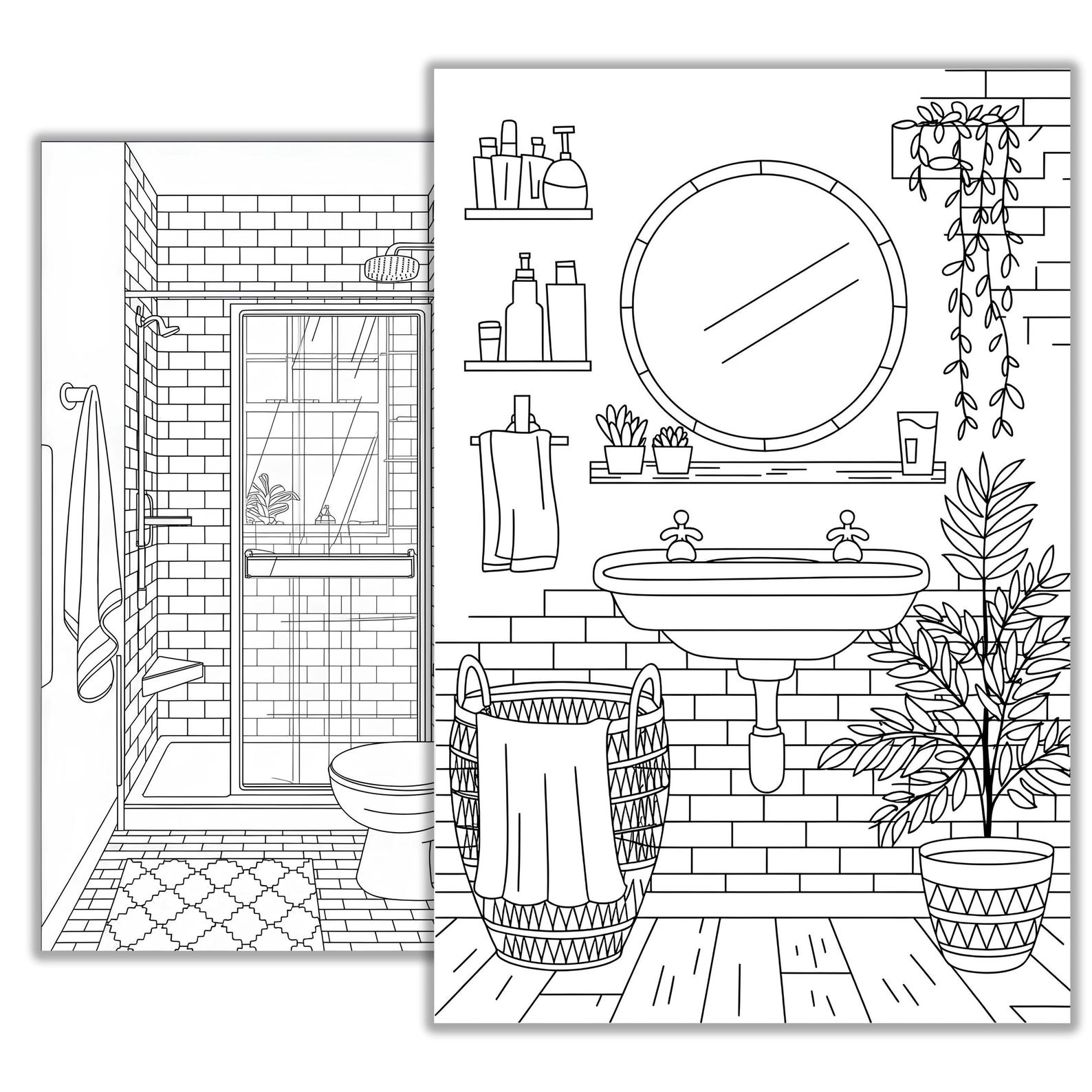 Printable Bathroom Coloring Pages - Fun & Quirky Designs for All Ages ...