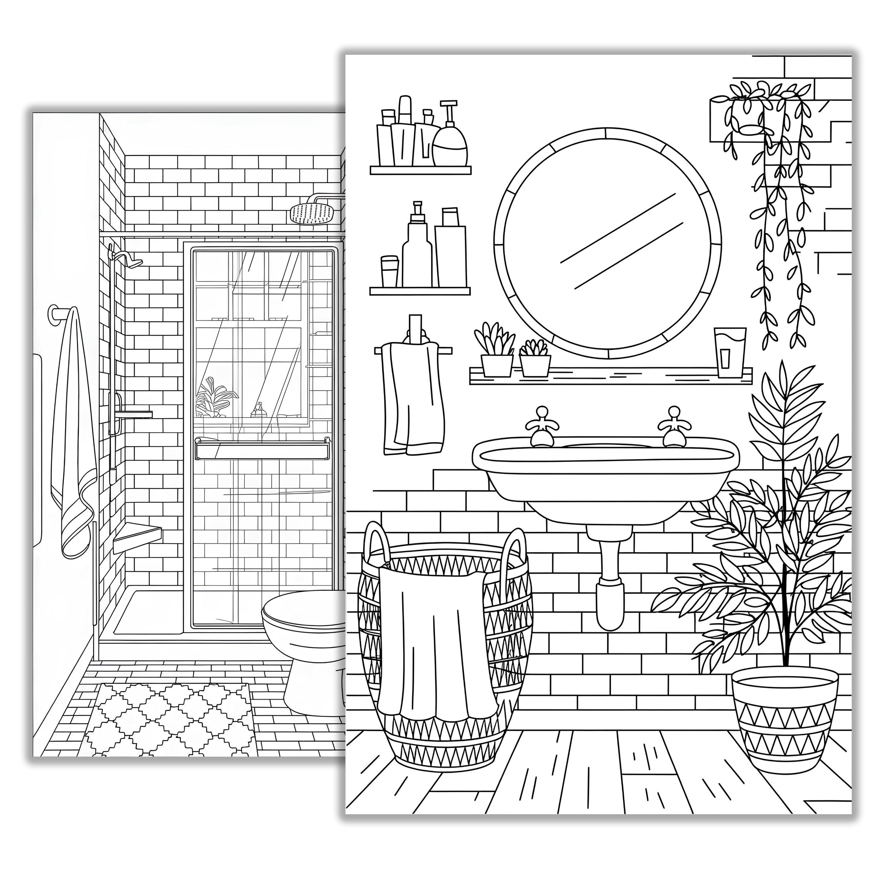 Printable Bathroom Coloring Pages - Fun & Quirky Designs for All Ages ...