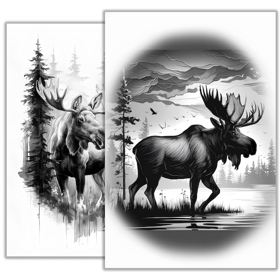 Moose Silhouette Tattoo