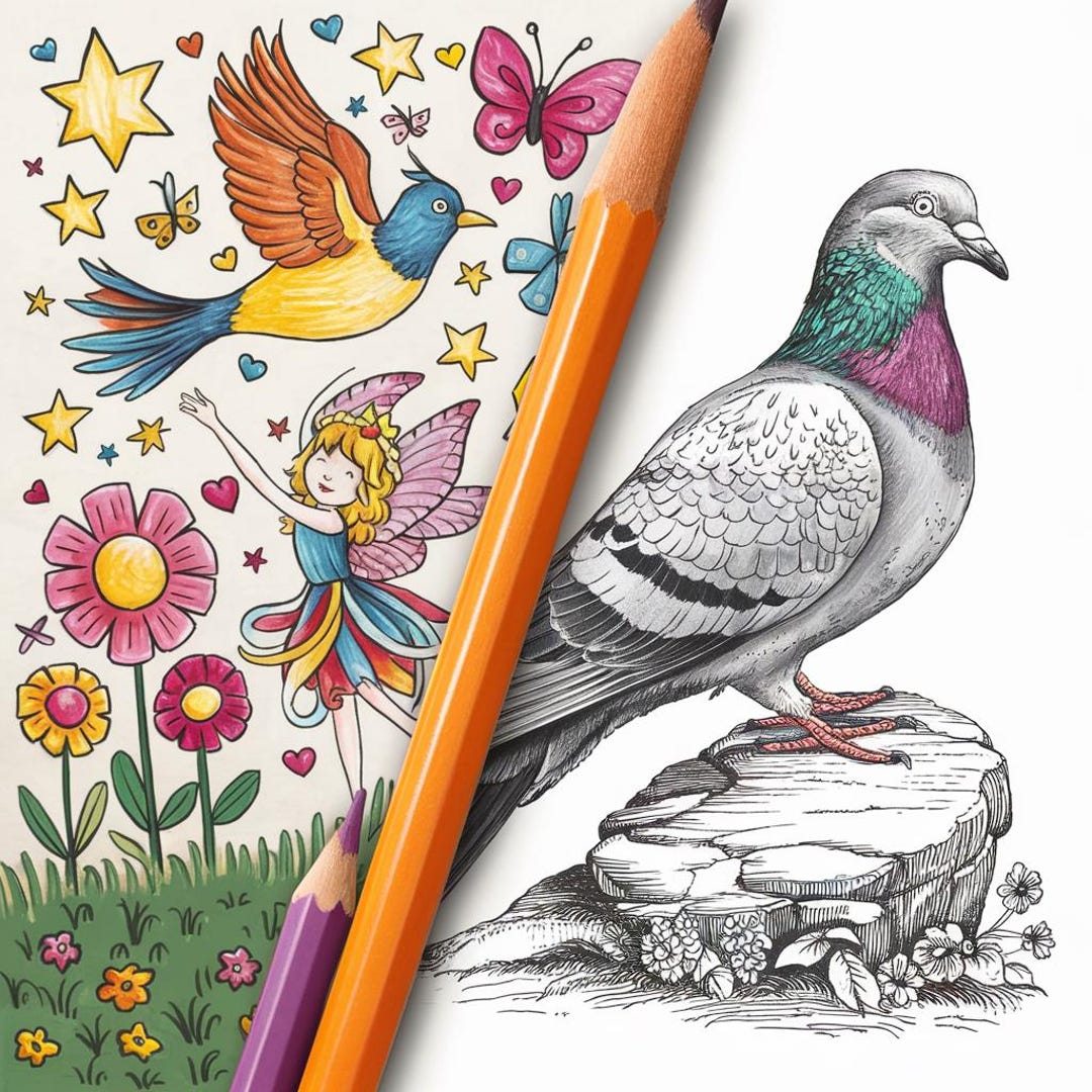 Dove Coloring Page | Printable Peaceful Art for Kids & Adults - Etsy