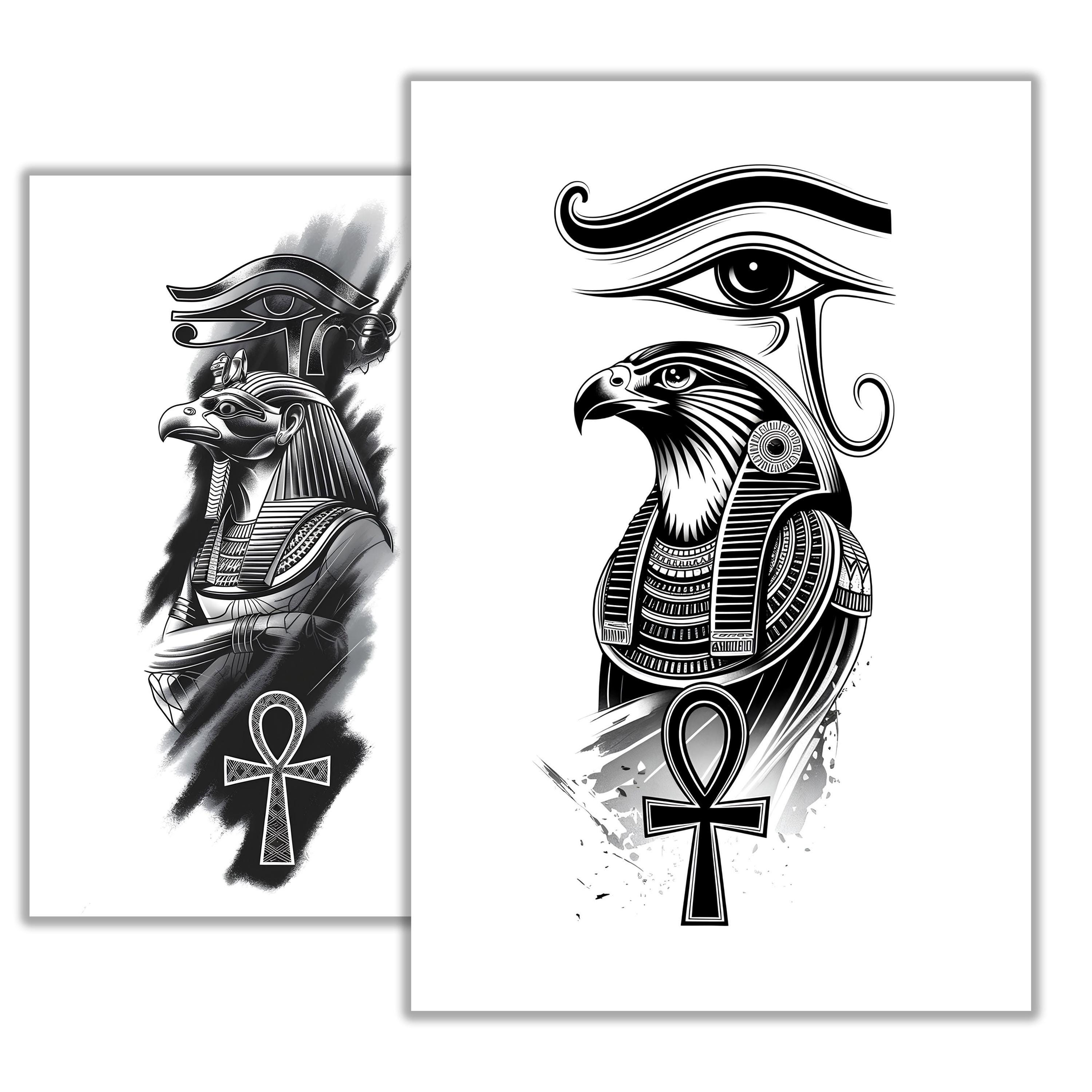 Ra God of Egypt Tattoo Sketch – Powerful and Symbolic Custom Ink Design ...