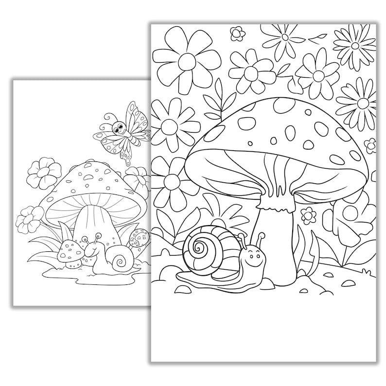 Slug Coloring Page – Printable Insect Coloring Sheet for Kids & Adults ...