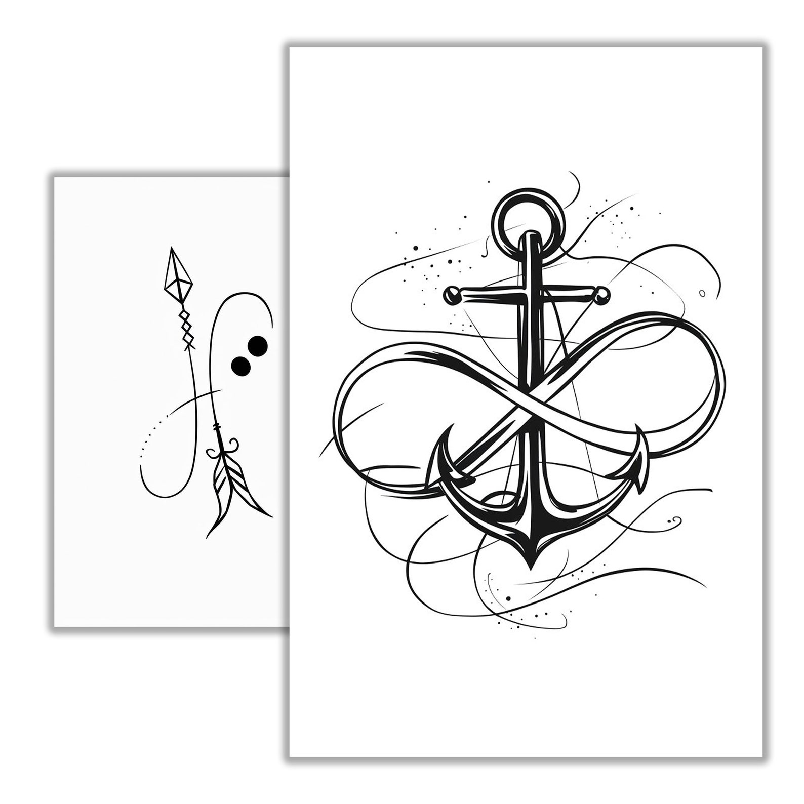 Elegant Infinity Sign Tattoo Sketches Unique Ink Designs - Etsy