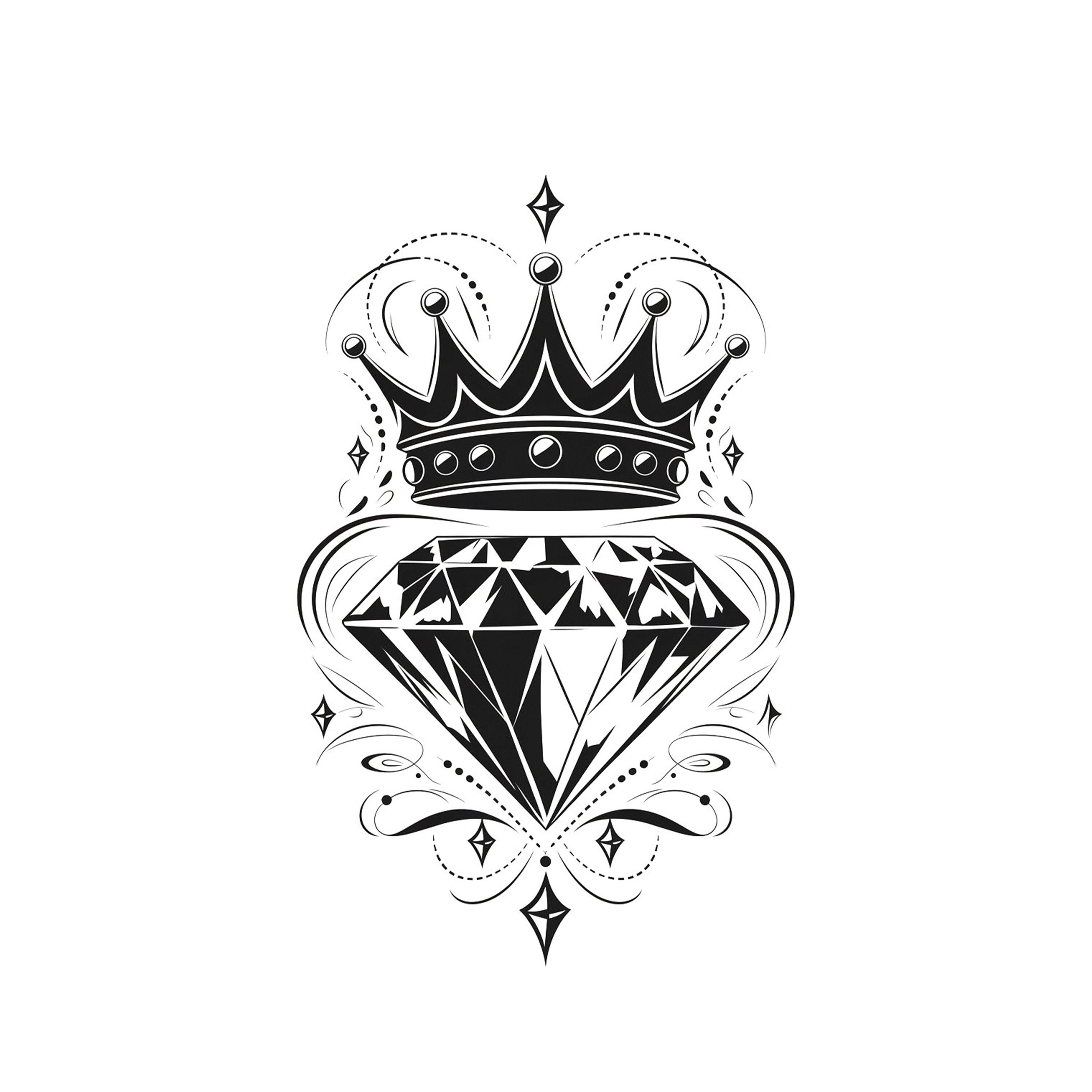 Traditional Diamond Tattoo Drawing