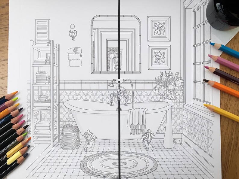 Printable Bathroom Coloring Pages - Fun & Quirky Designs for All Ages ...