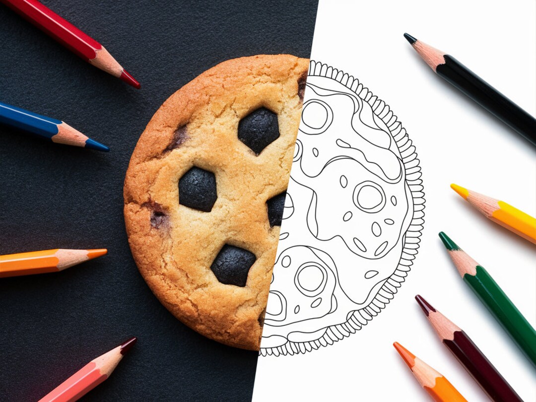 Cookies Coloring Page Printable Sweet Treats for Kids & Adults - Etsy