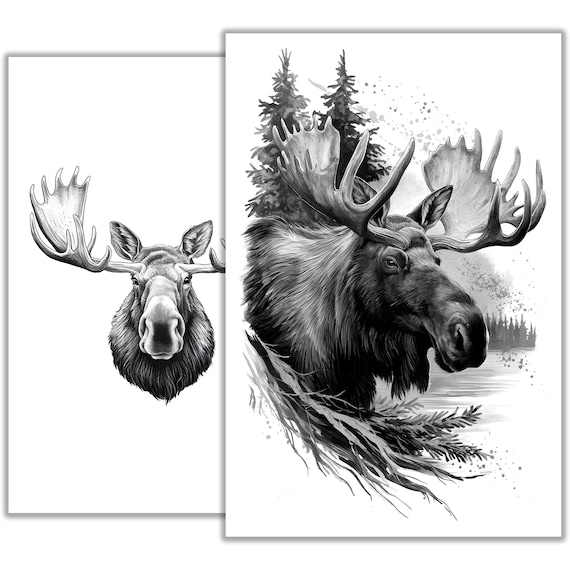 Moose Tattoo Simple