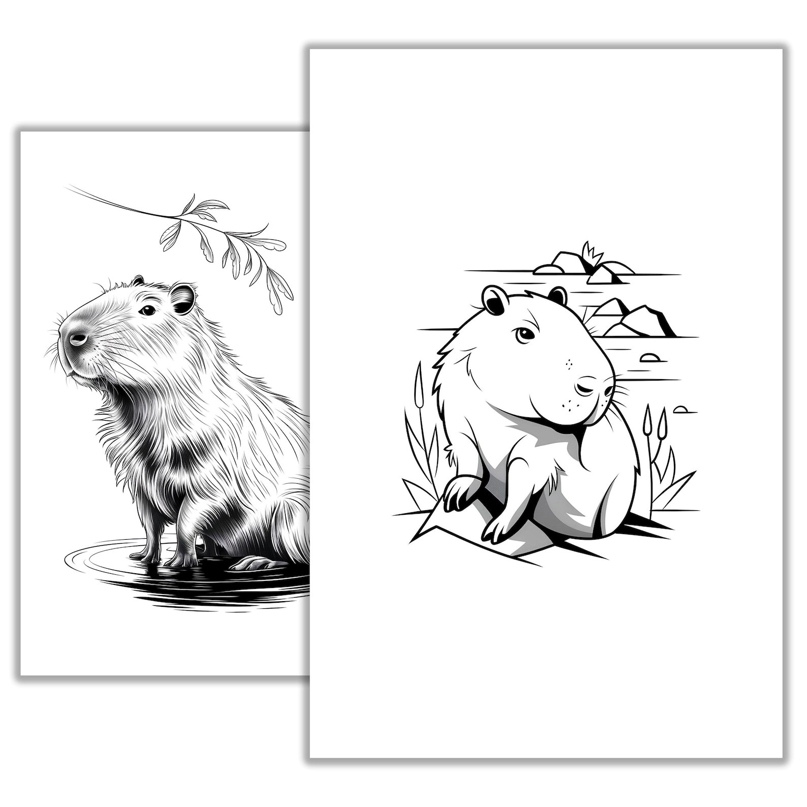 Capybara Tattoo Sketch – Adorable and Unique Custom Ink Design - Etsy
