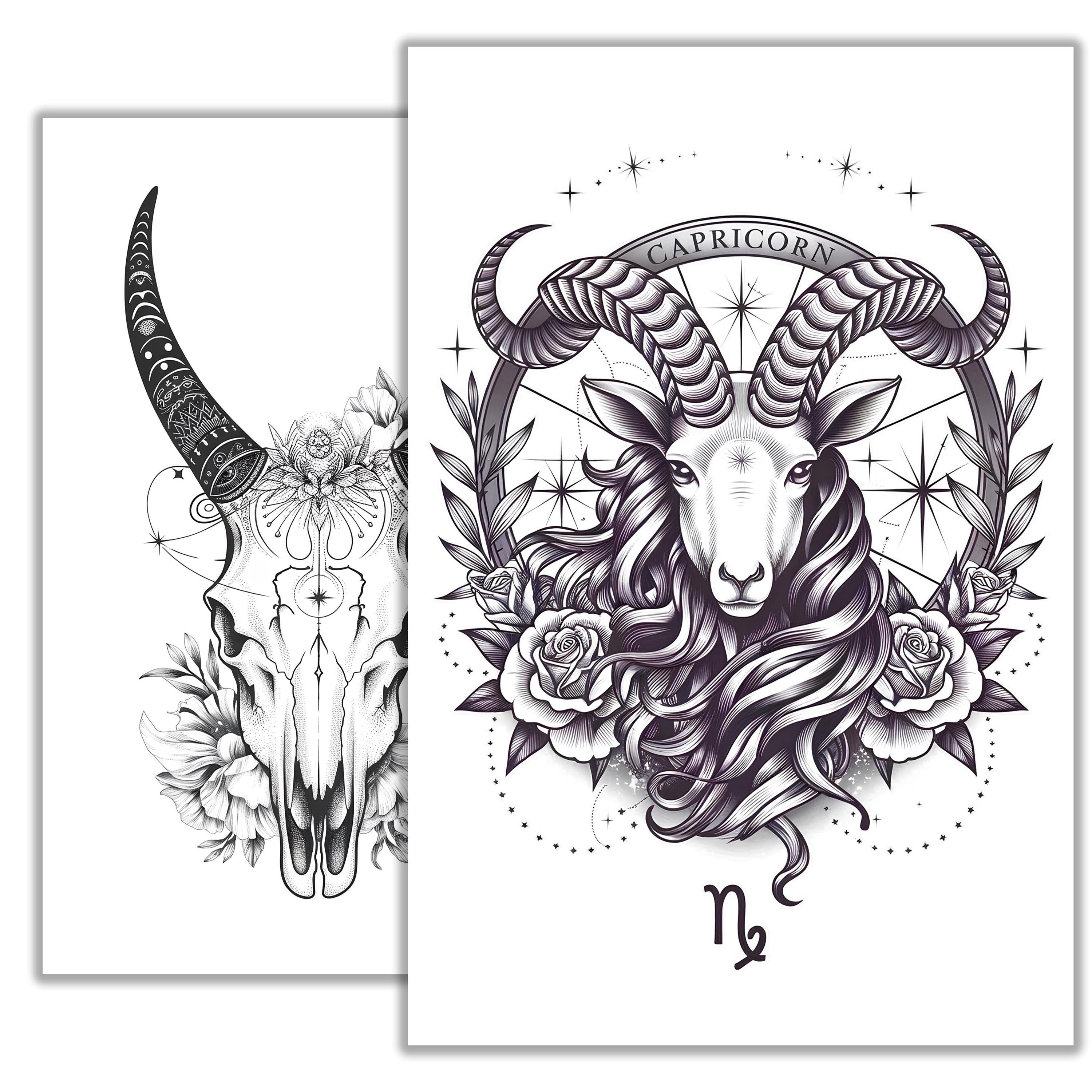 Goat zodiac sign tattoo 60 photos - Astrologytoyou.com