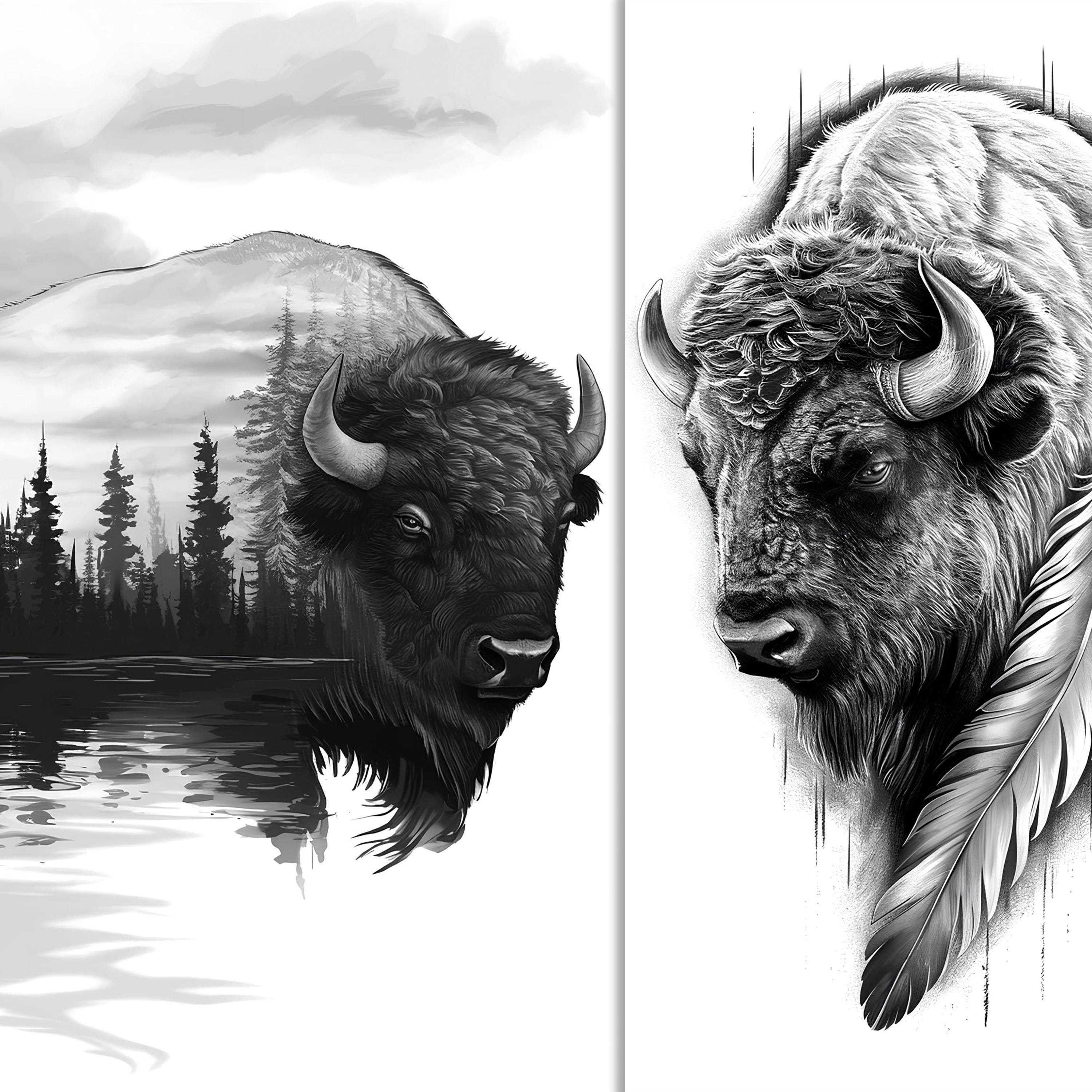 Bison tattoo - Bronctattooaus.com