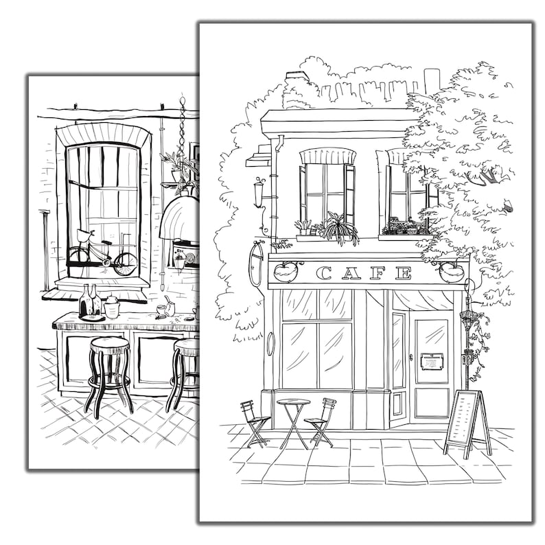 Coffee Shops. Coloring Pages,coloring Pages for Adults. Coloring Pages ...