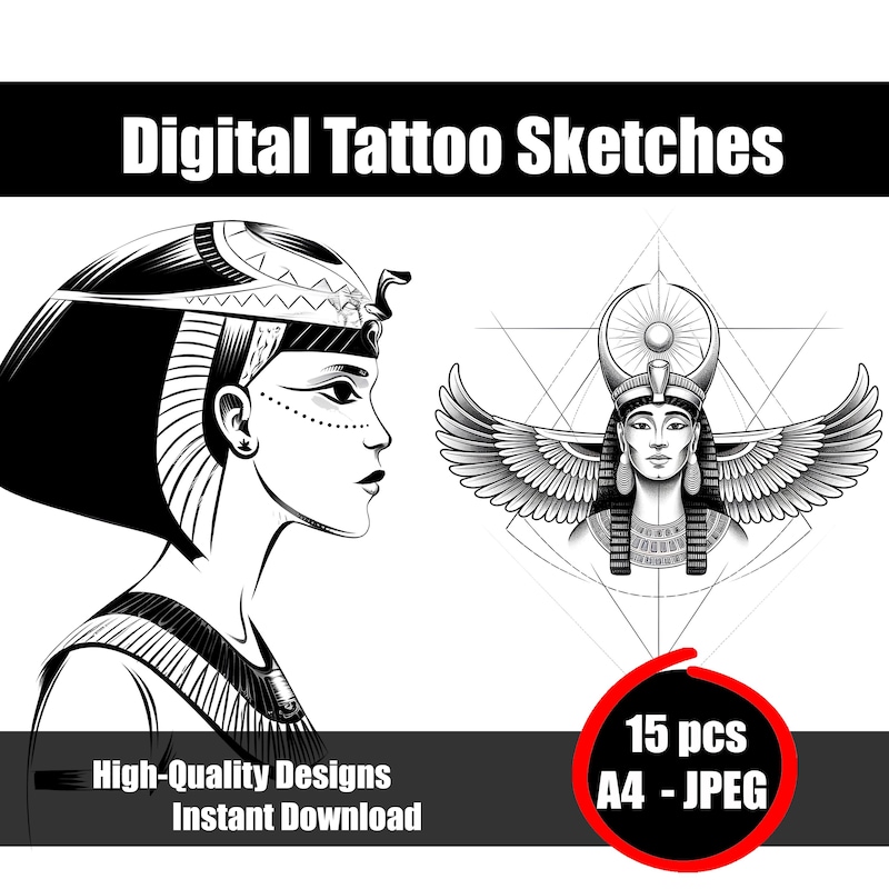 Egyptian Isis Tattoo - Etsy