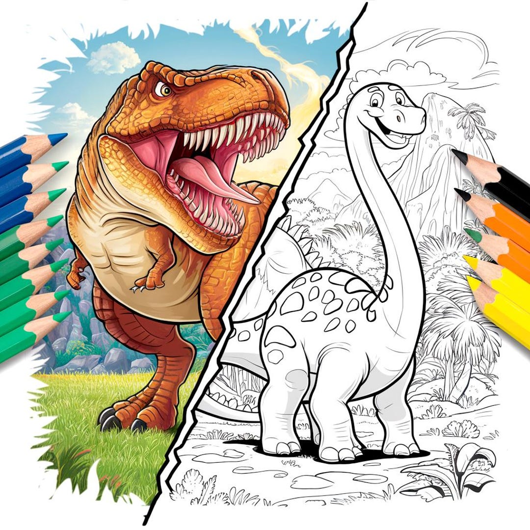 Dinosaurs Children's Coloring Page | Fun & Educational Printable ...