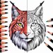 Lynx Coloring Pages Printable Wildcat Art for Kids & Adults - Etsy