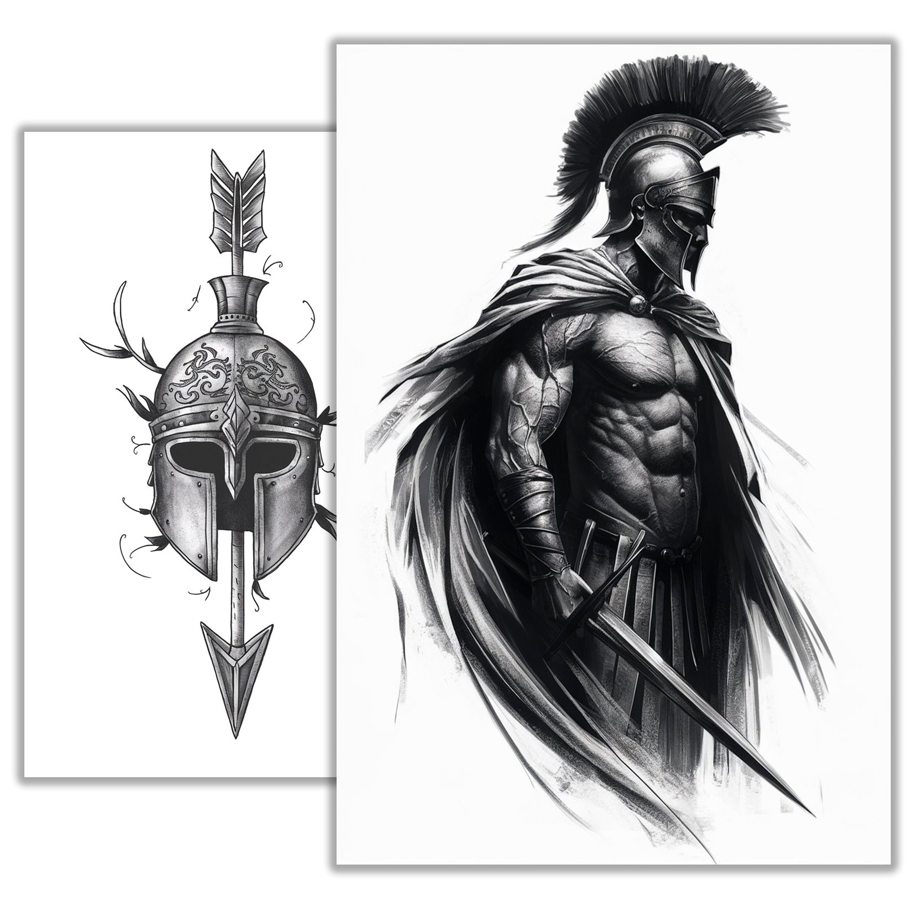 Spartan Tattoo Sketches | Bold and Powerful Designs for Ink Inspiration ...