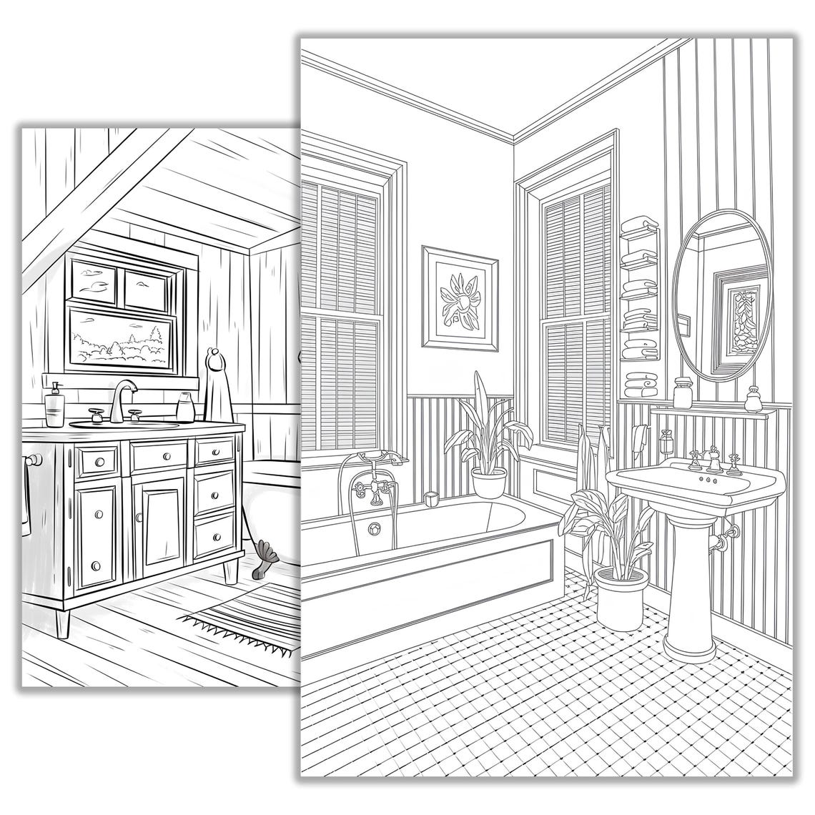 Printable Bathroom Coloring Pages - Fun & Quirky Designs for All Ages ...
