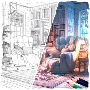 Cozy Place Coloring Page | Printable Relaxation Art for Kids & Adults ...