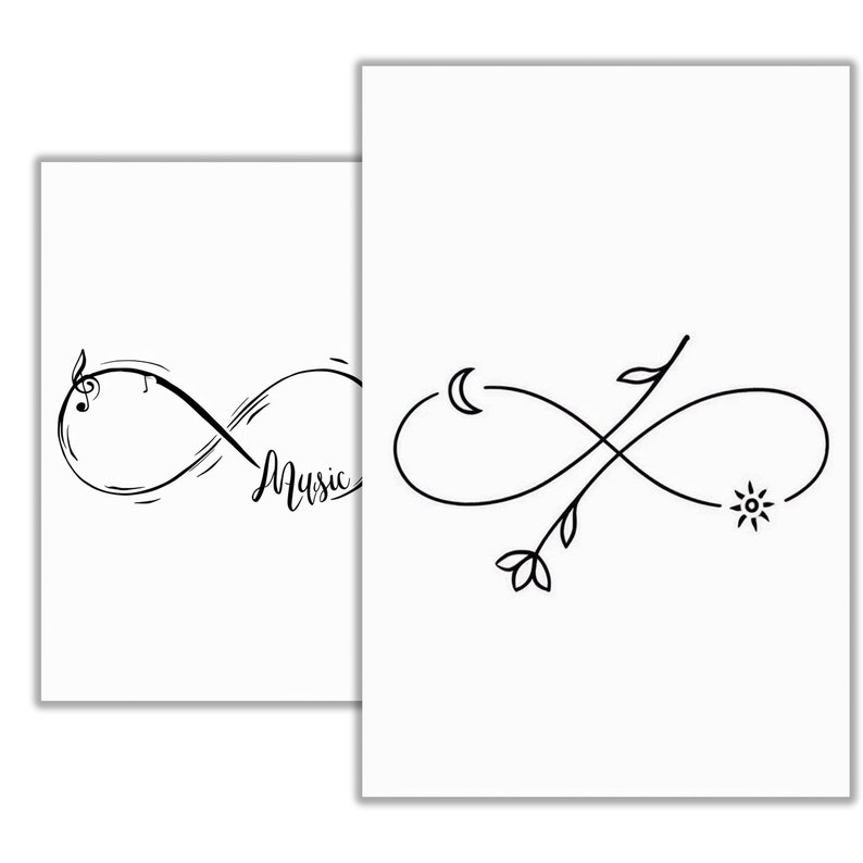 Elegant Infinity Sign Tattoo Sketches Unique Ink Designs - Etsy