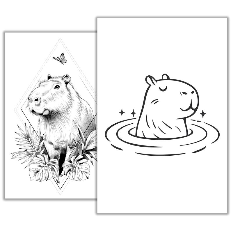 Capybara Tattoo Sketch Adorable and Unique Custom Ink Design - Etsy