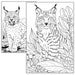 Lynx Coloring Pages Printable Wildcat Art for Kids & Adults - Etsy