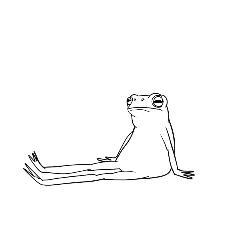 Frog Tattoo Sketch - Amphibian Design for Nature Lovers - Customizable ...