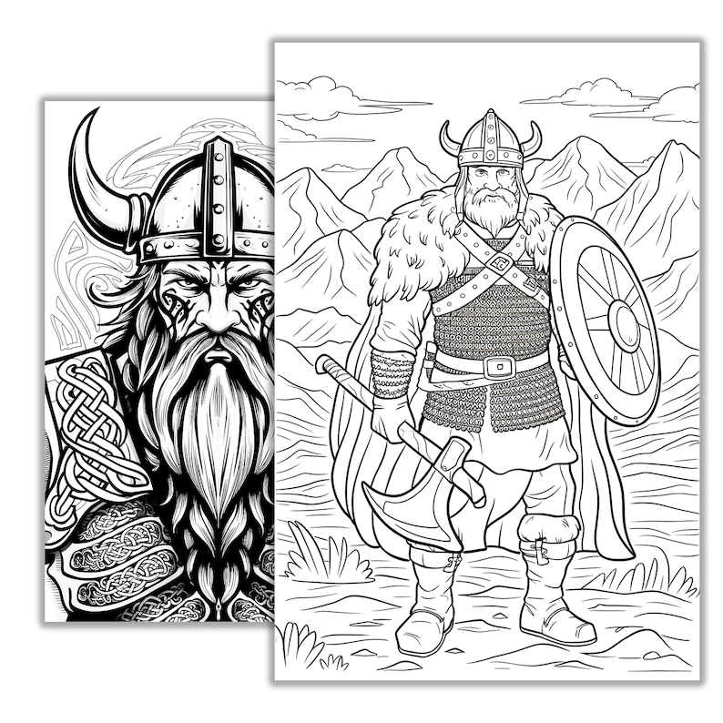 Vikings Coloring Page Bold and Epic Printable Art for History ...