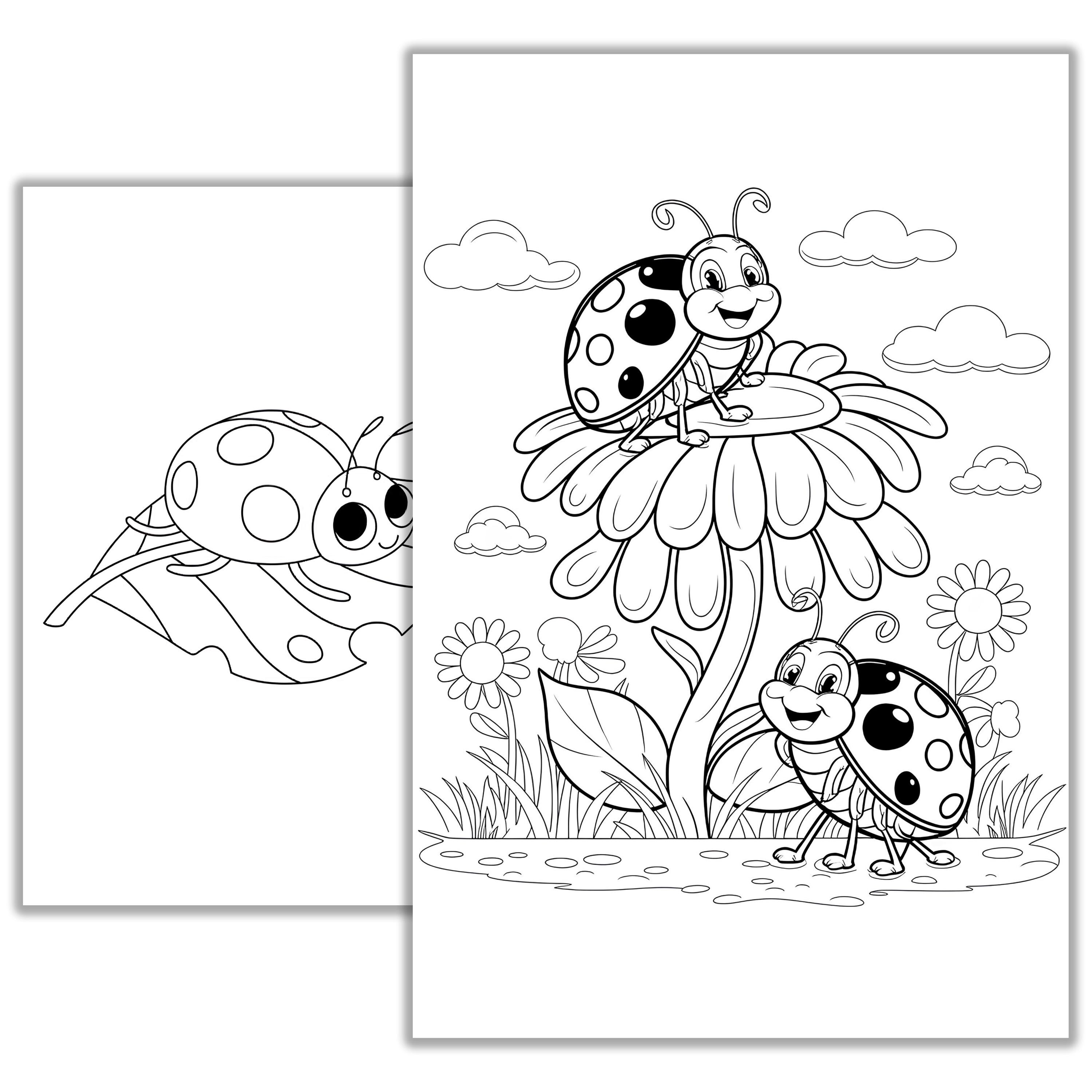 Ladybug Coloring Page – Fun and Adorable Printable Design - Etsy