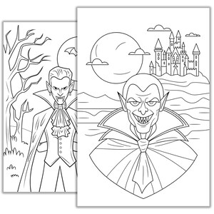 Vampire Coloring Page – Spooky Printable Coloring Sheet for Kids ...