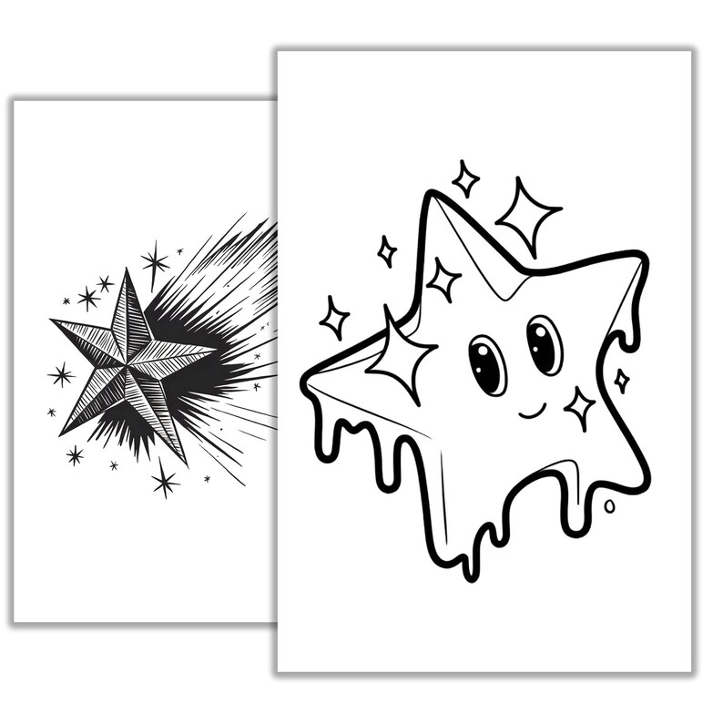 Star Tattoo Sketch – Custom Celestial Design - Etsy