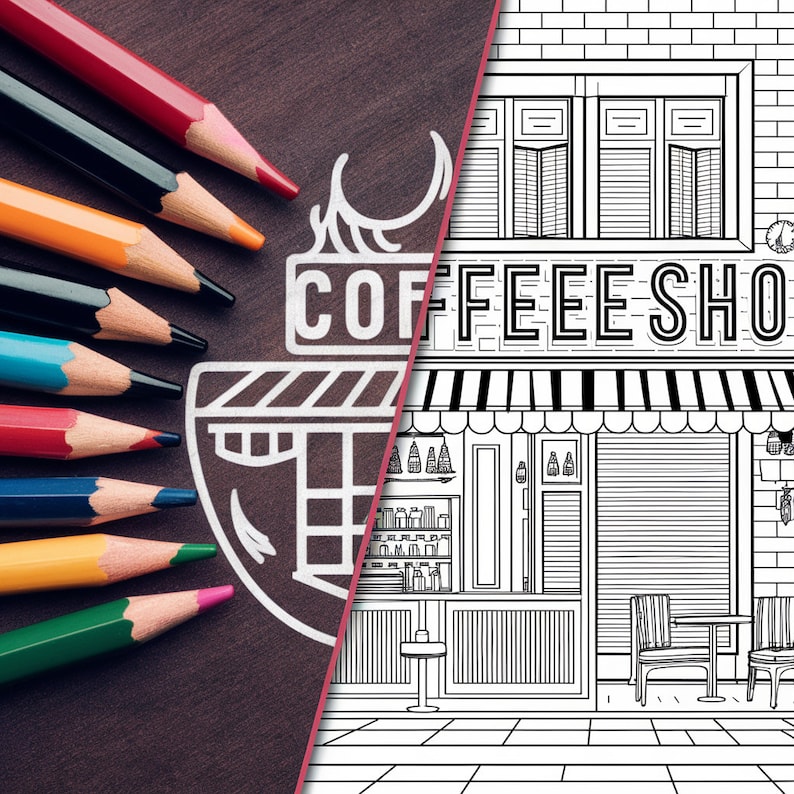 Coffee Shops. Coloring Pages,coloring Pages for Adults. Coloring Pages ...