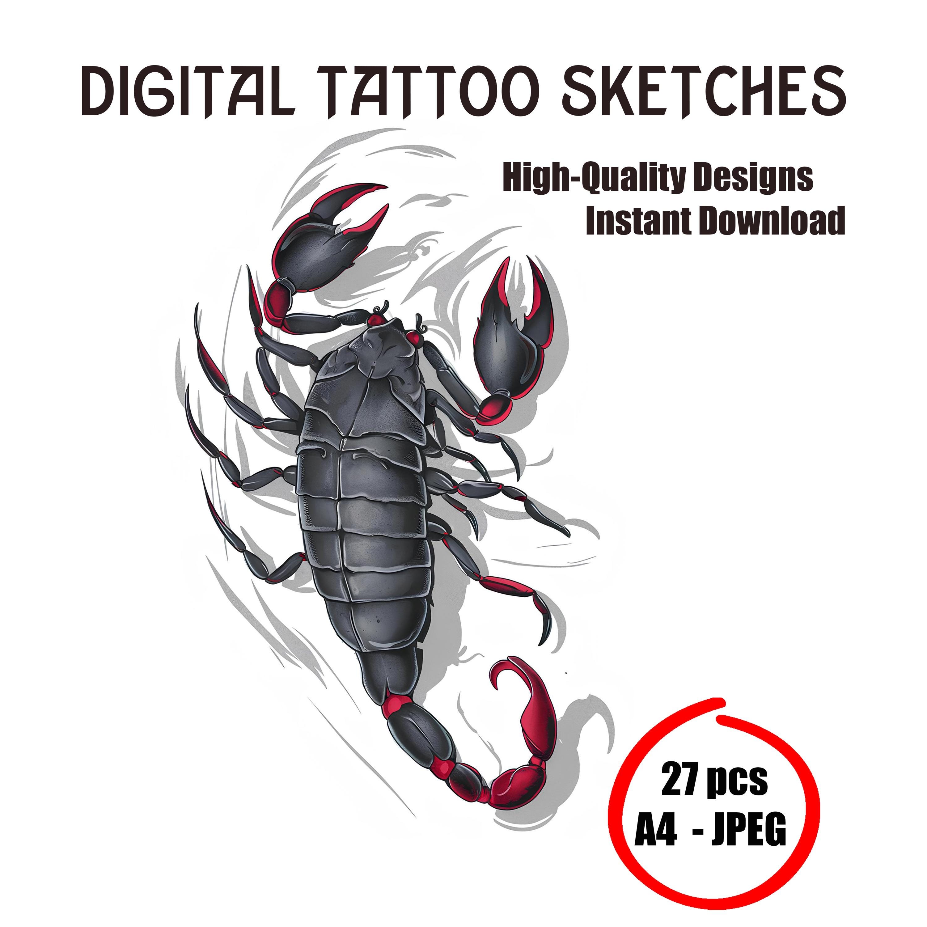 Neo traditional scorpion tattoo - Bronctattooaus.com