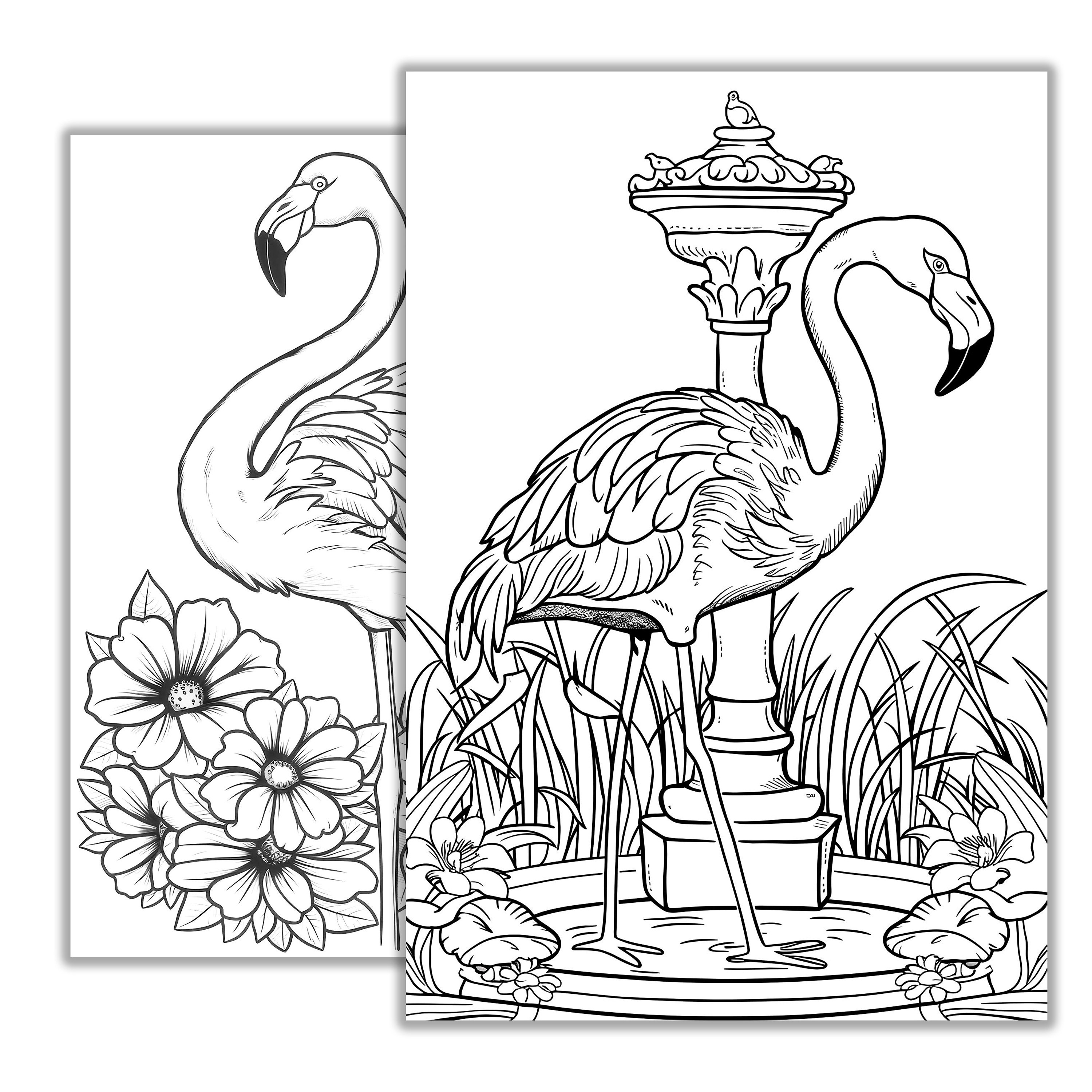 Flamingo Coloring Pages – Printable Tropical Bird Art for Kids and ...