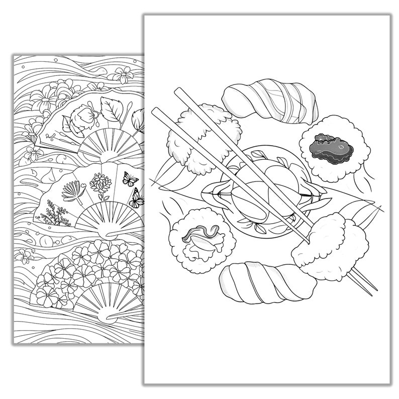 Japan Coloring Pages - Explore Japanese Culture Through Art - Etsy