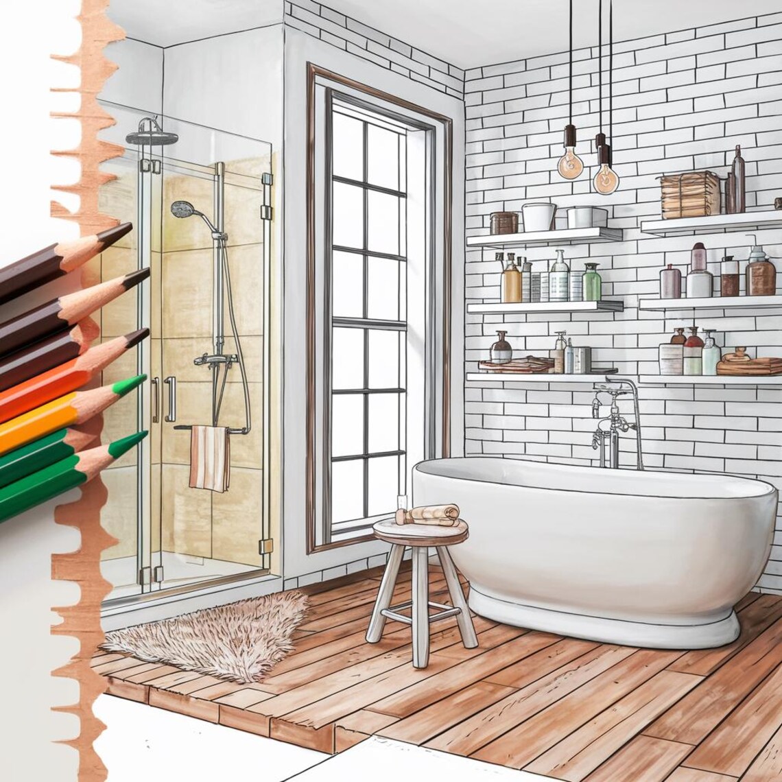 Printable Bathroom Coloring Pages - Fun & Quirky Designs for All Ages ...