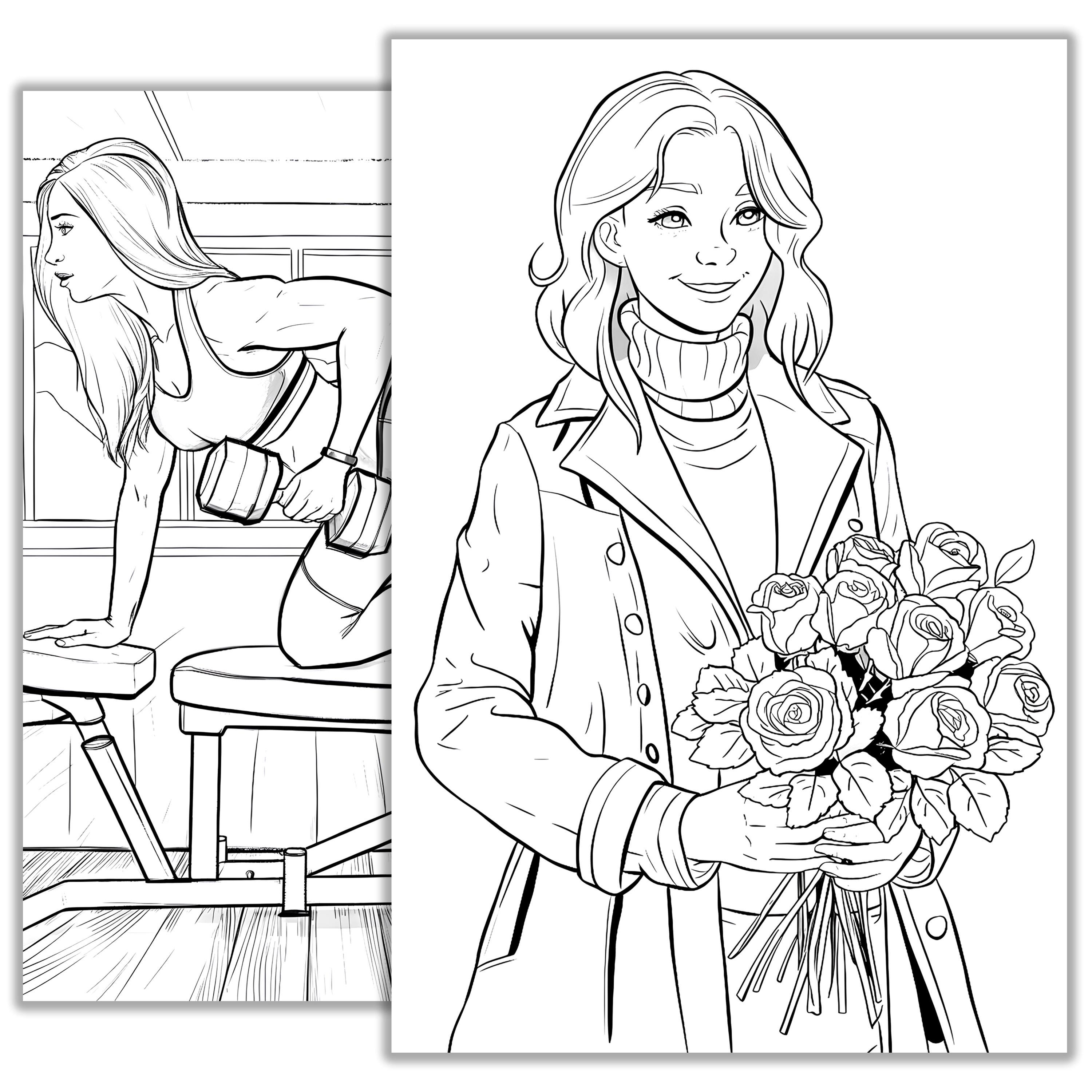 Girls Coloring Book Collection – Printable Cute Girl Coloring Pages for ...