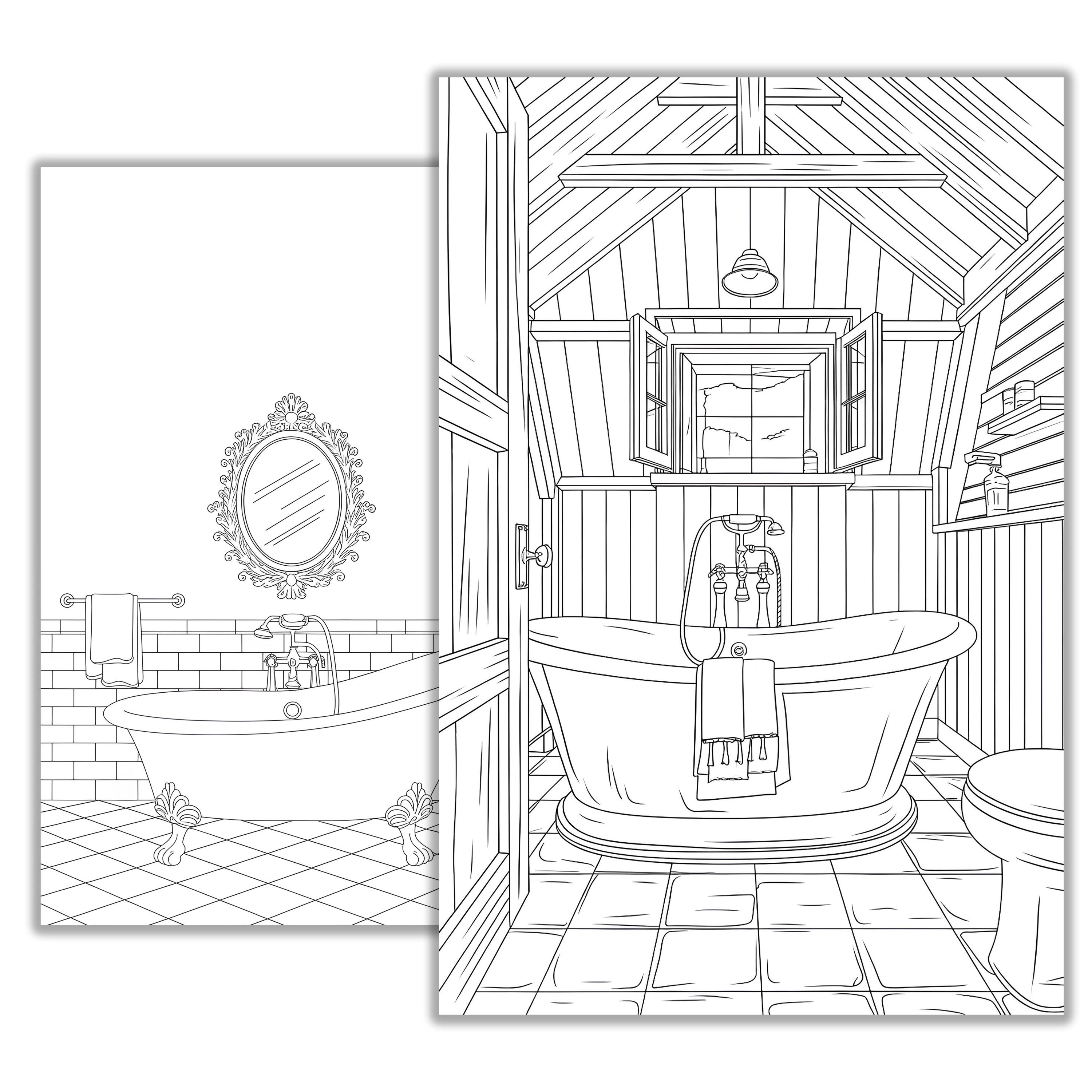 Printable Bathroom Coloring Pages - Fun & Quirky Designs for All Ages ...