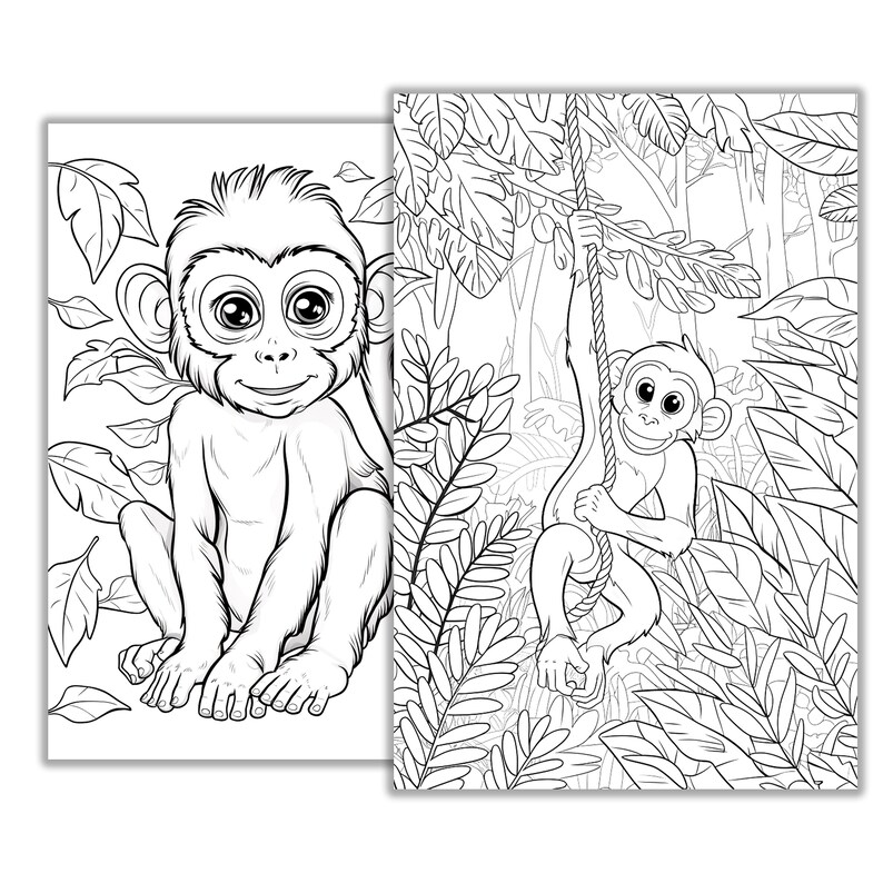 Monkey Coloring Page. Coloring Pages for Adults. Coloring Pages for ...