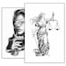 Themis Justice Tattoo Sketch - Goddess of Justice Line Art Design ...
