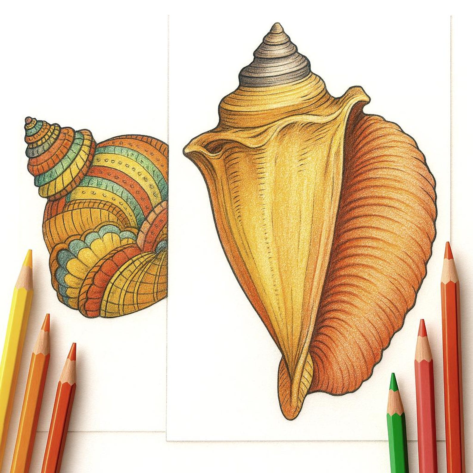 Seashells Coloring Page – Intricate Ocean-inspired Printable Art ...
