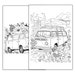 Car With Flowers Coloring Page – Printable Floral Vehicle Art for Kids ...