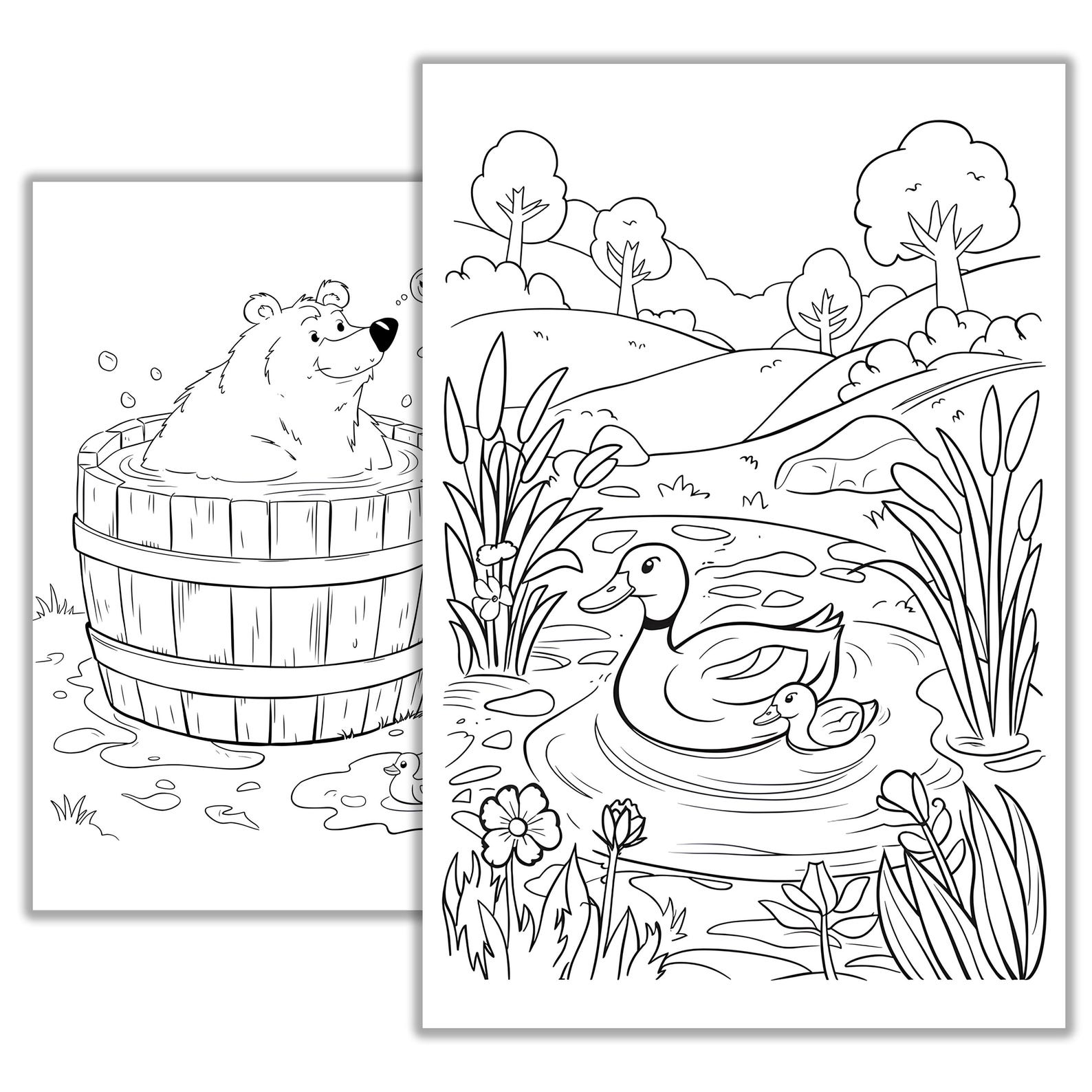 Charming Duck Coloring Pages - Fun & Relaxing Printable Art for All ...