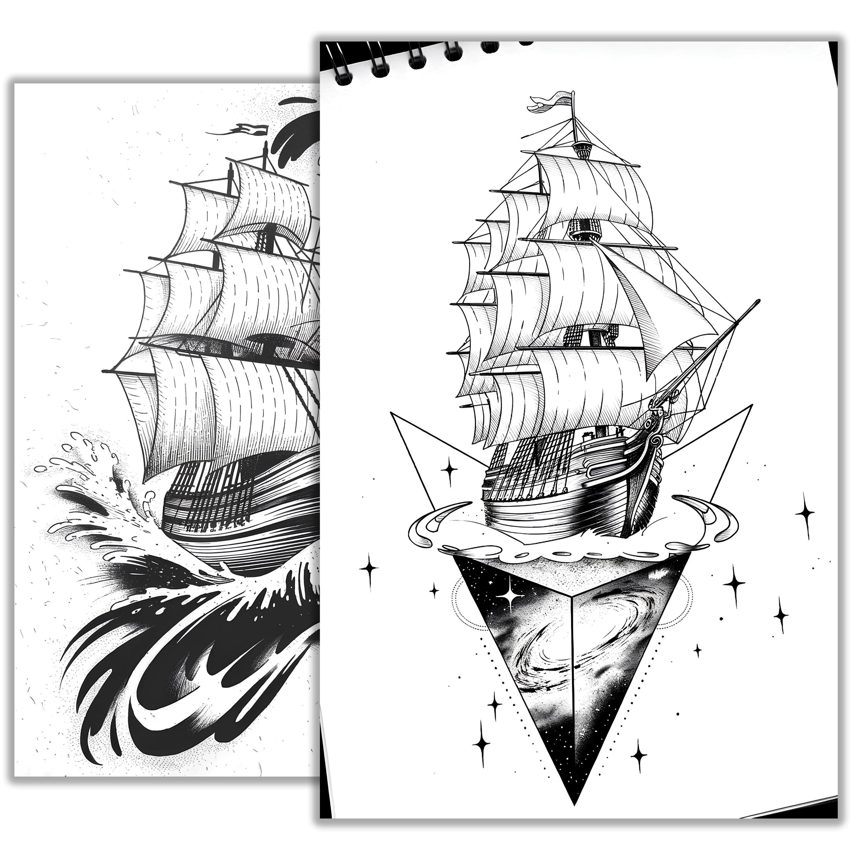 Sailboat Line Tattoos