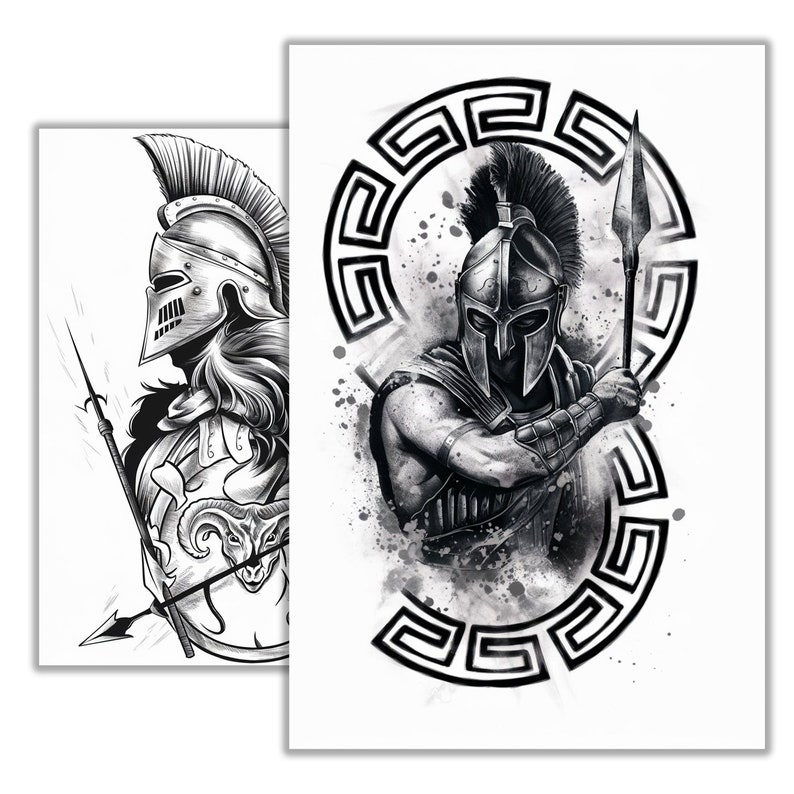 Spartan Tattoo Sketches | Bold and Powerful Designs for Ink Inspiration ...