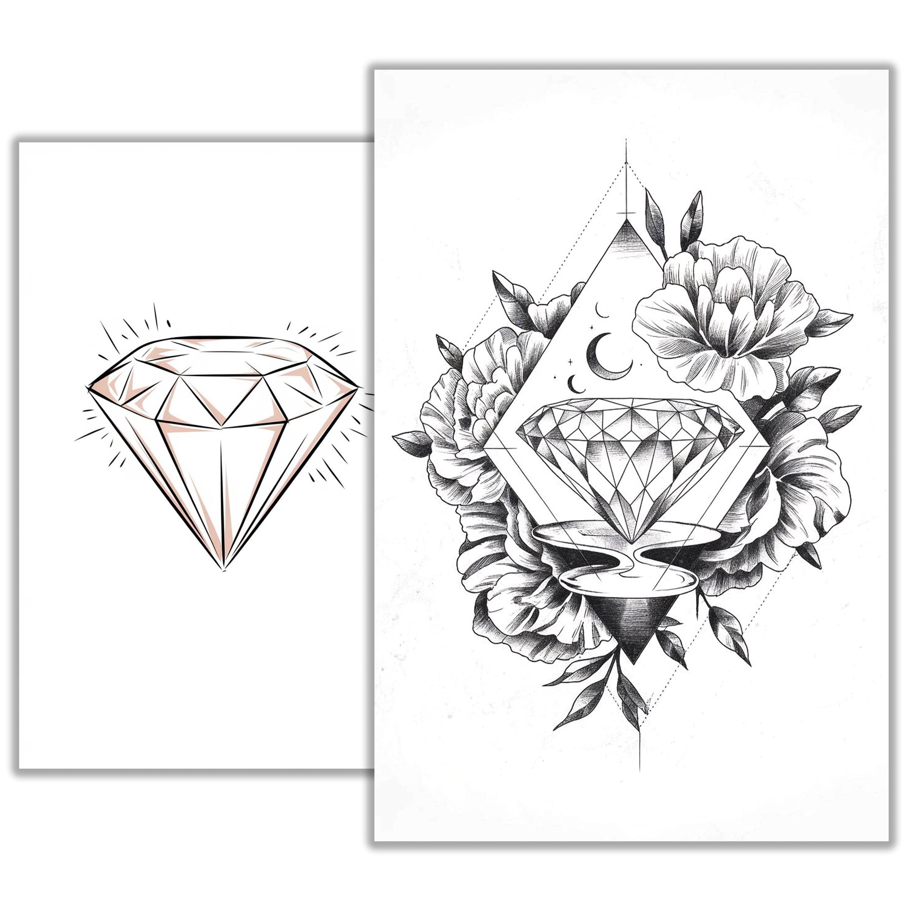 Diamond Tattoo Drawings Diamond Tattoo Designs Printable Figure